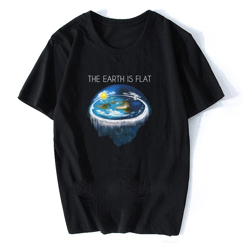 Flat Earth T-Shirt Map Model Firmament Dome Sheol Unisex Hot Fashion ...