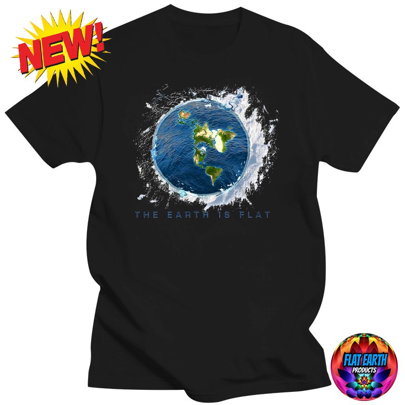 Flat Earth T-Shirt Map Model Firmament Dome Sheol Unisex Hot Fashion ...