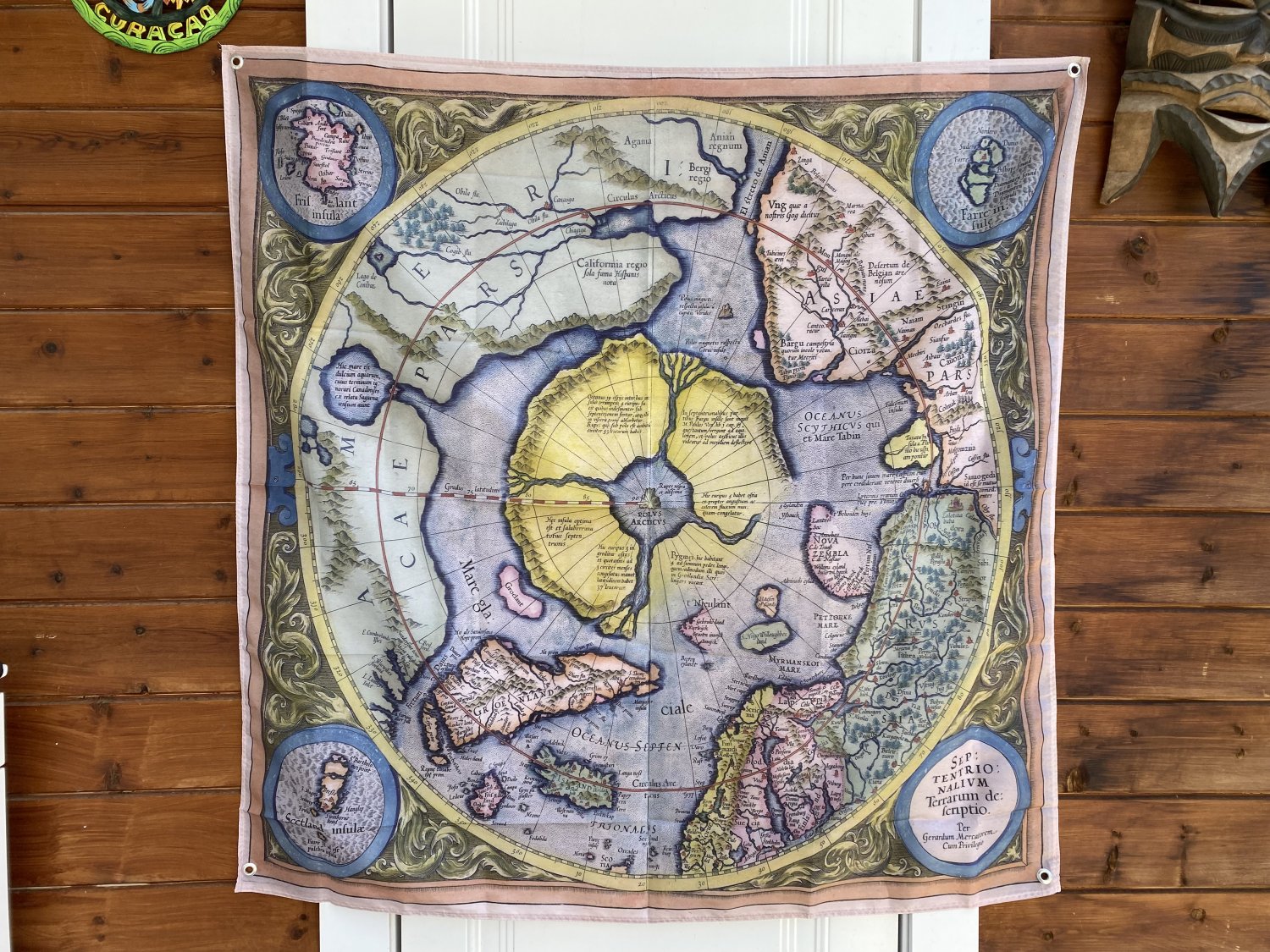 Flat Earth Hyperborea Map High-quality World Flag 90X90cm Large 1570 ...