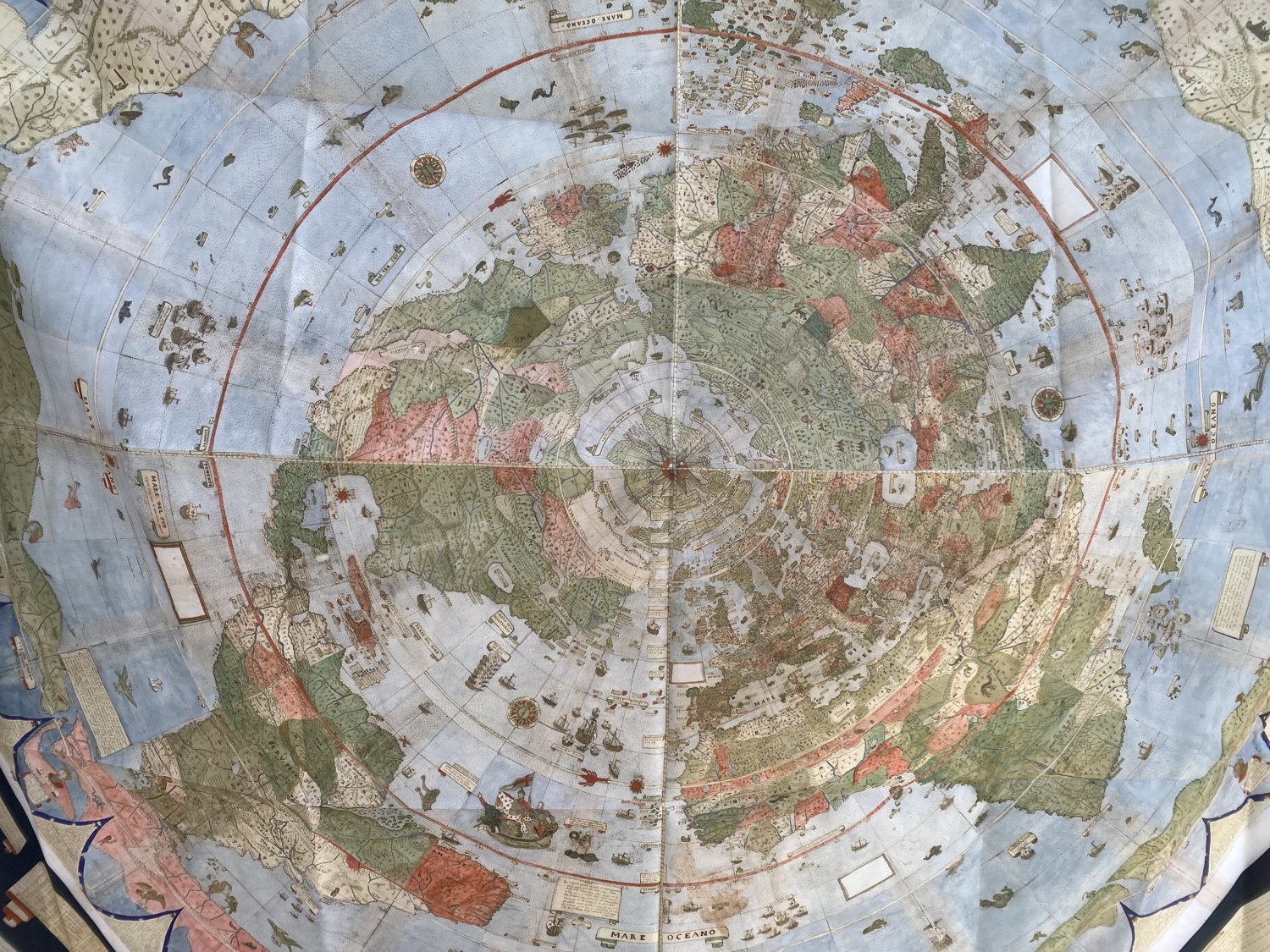 Flat Earth Urbano Monte 1587 Map High-quality World Flag 90X90cm Large ...