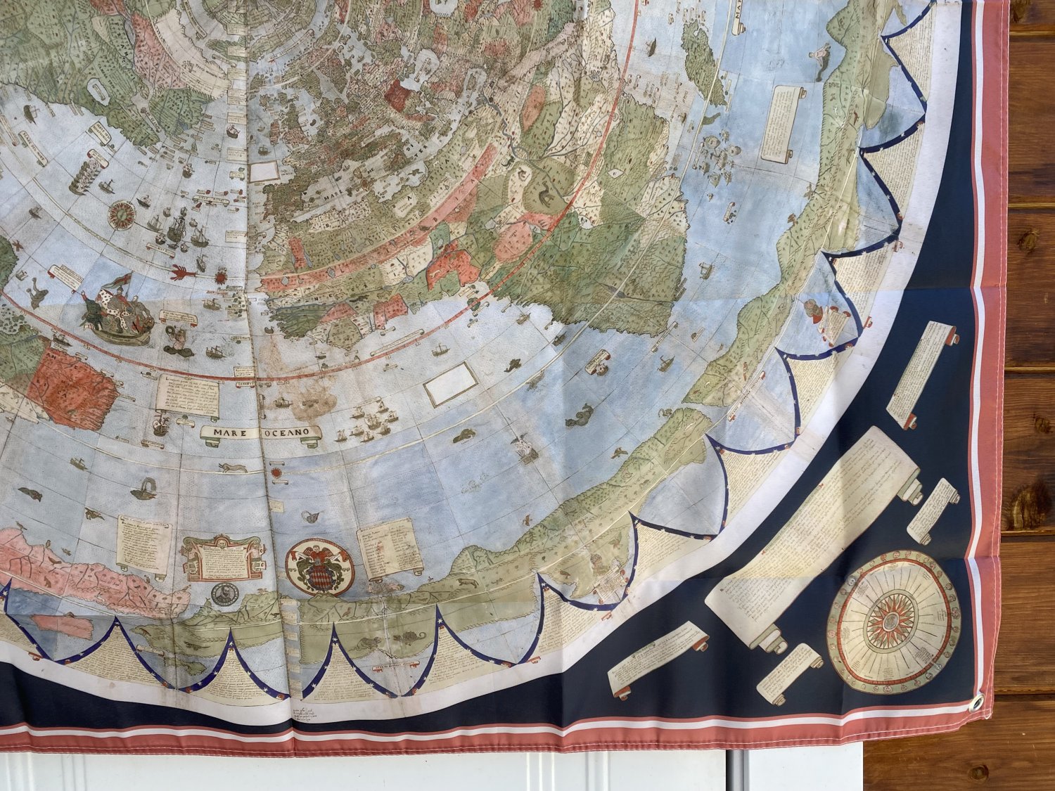 Flat Earth Urbano Monte 1587 Map High-quality World Flag 90X90cm Large ...