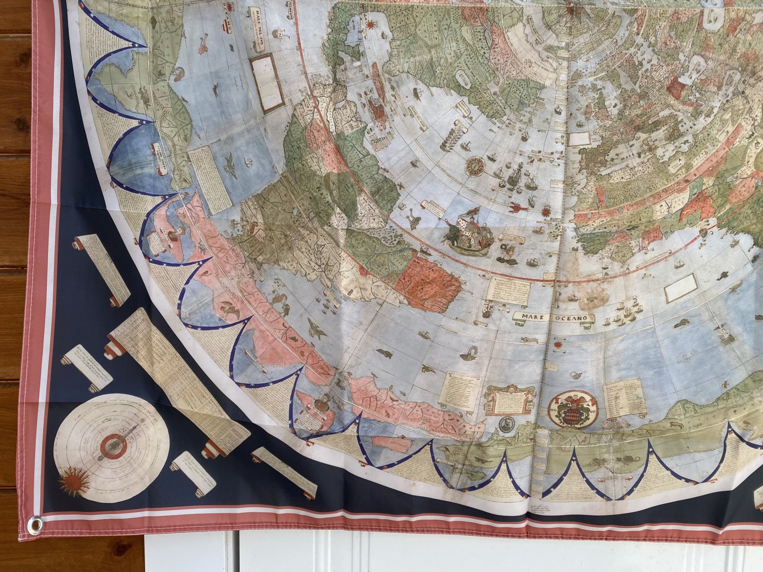 Flat Earth Urbano Monte 1587 Map High-quality World Flag 90X90cm Large ...