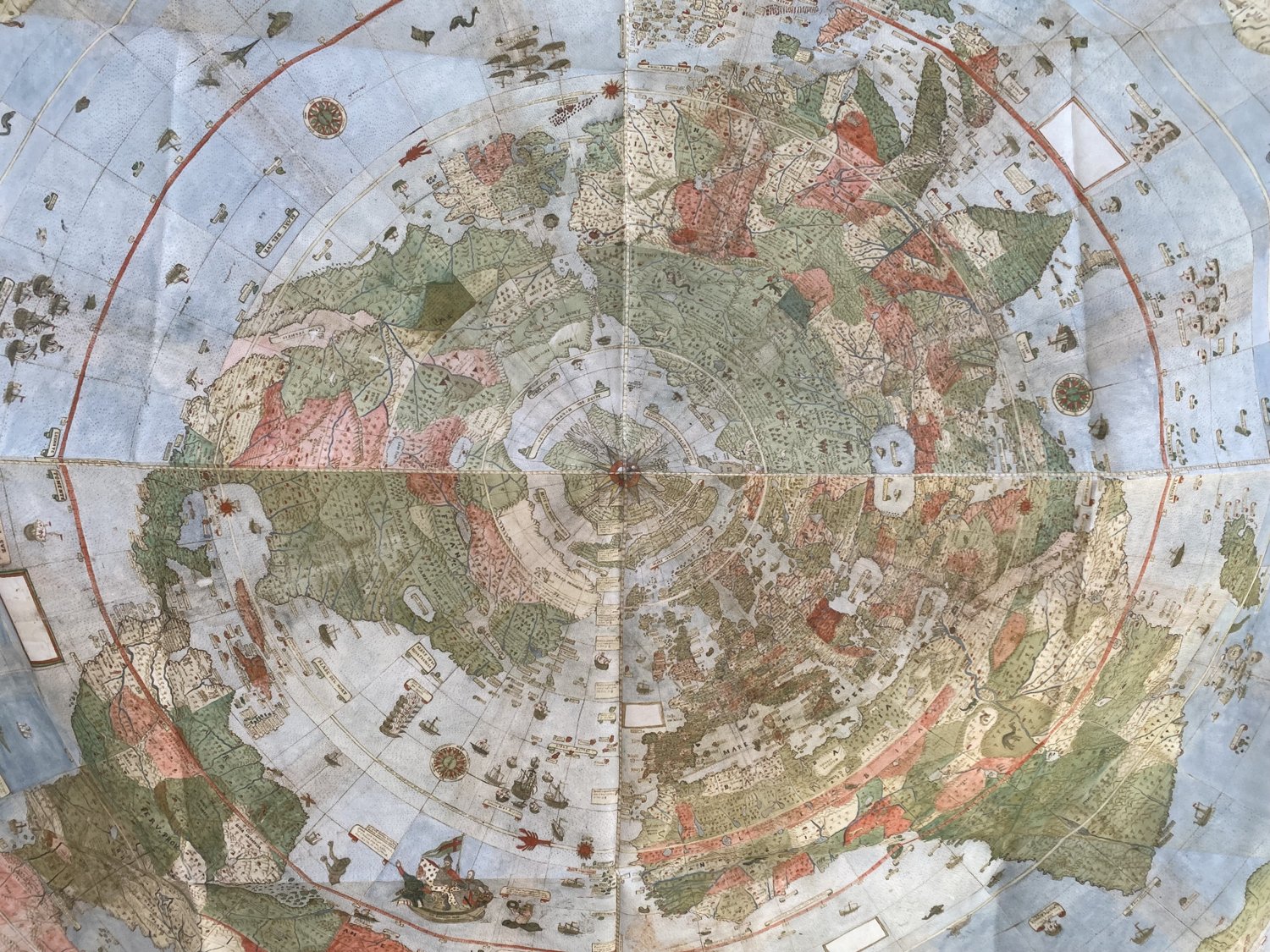 Flat Earth Urbano Monte 1587 Map High-quality World Flag 90X90cm Large ...