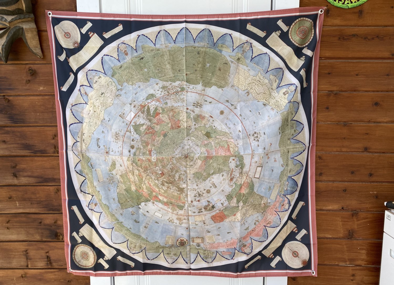Flat Earth Urbano Monte 1587 Map High-quality World Flag 90X90cm Large ...