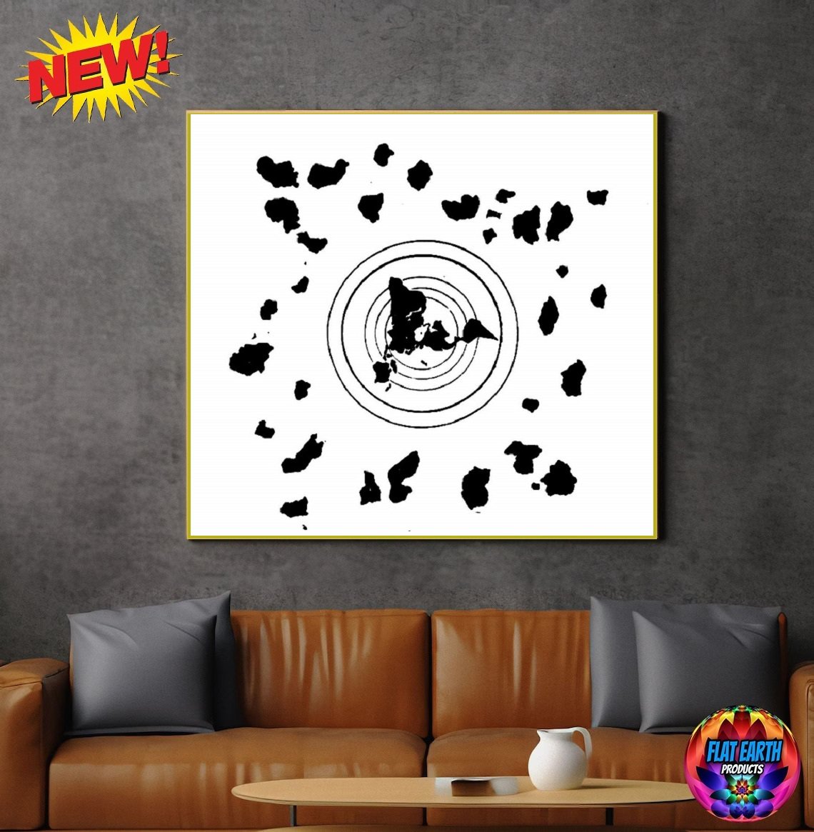 50x50cm Buddhist Temple Map Canvas Poster Beyond Ice Wall Ring ...