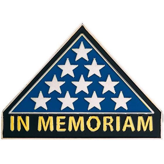 IN MEMORIAM FOLDED FLAG STARS 2.5" MILITARY MEMORY CHALLENGE COIN