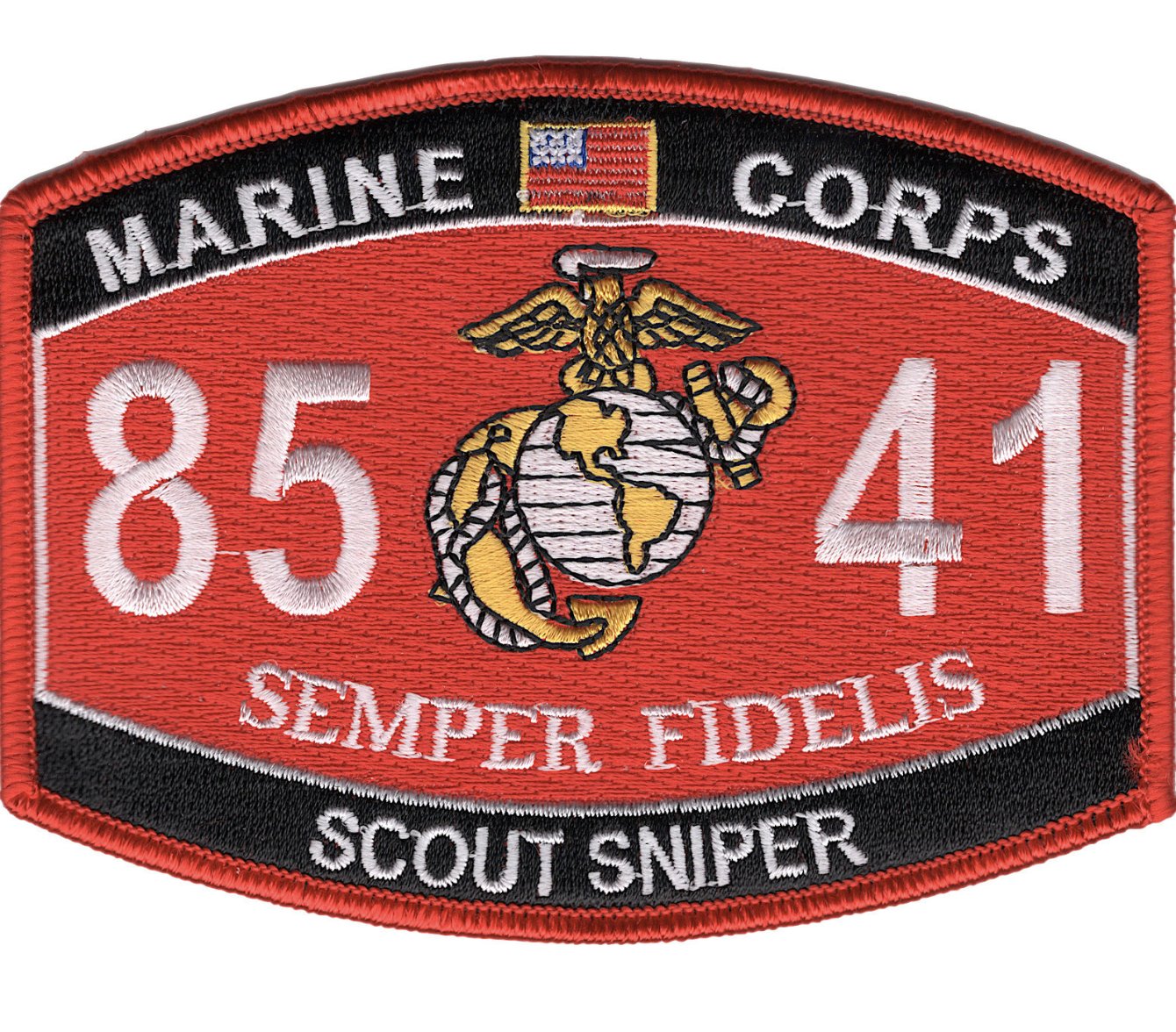 4.5" MARINE CORPS MOS 8541 SCOUT SNIPER EGA EMBROIDERED PATCH