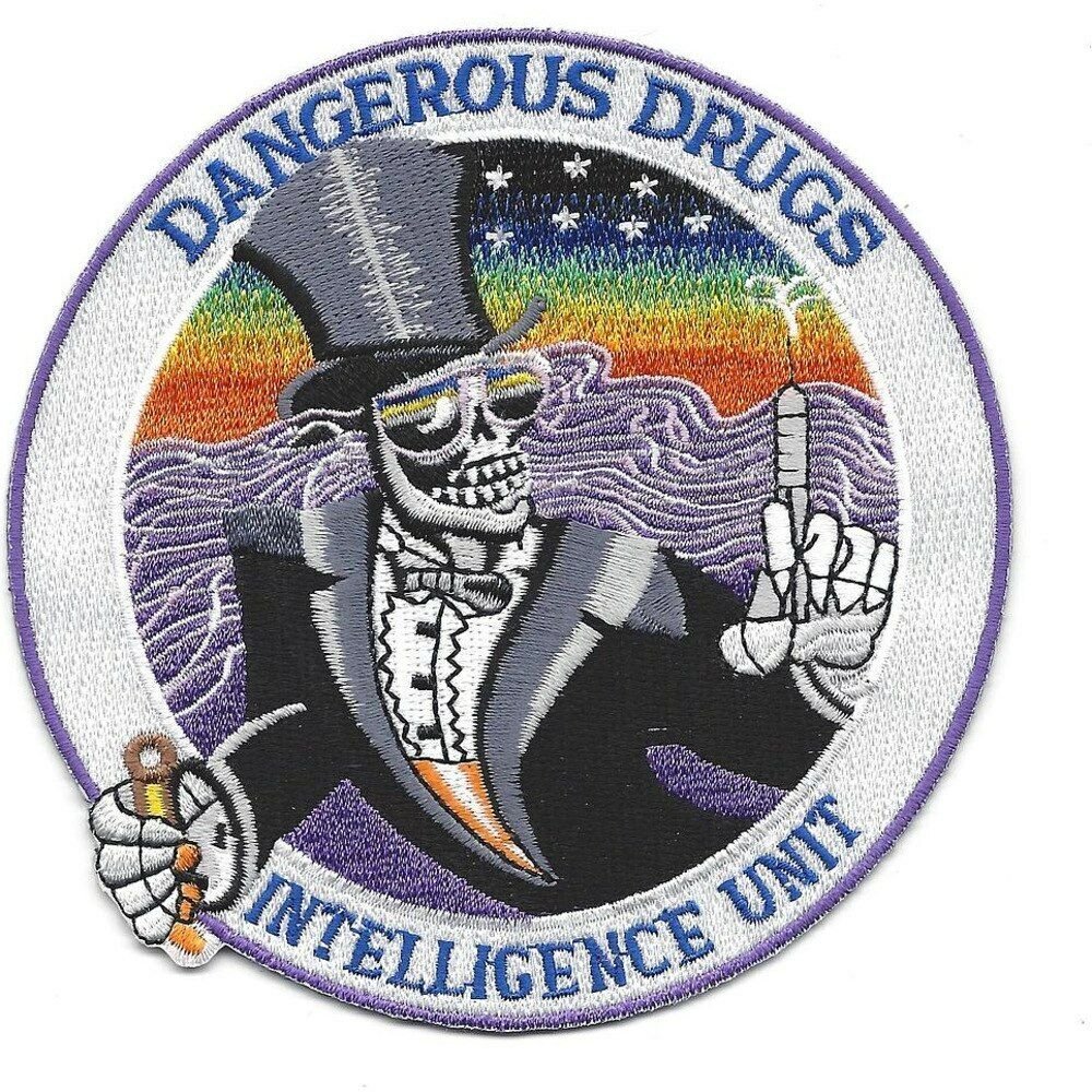 4.5" DEA DRUG INTELLIGENCE UNIT DANGEROUS DRUGS EMBROIDERED PATCH