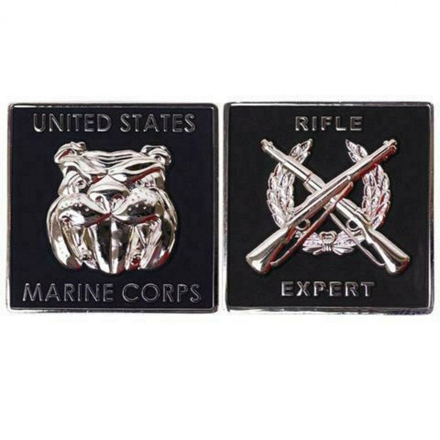 MARINE CORPS RIFLE EXPERT BADGE 1.75" BLACK CHALLENGE COIN