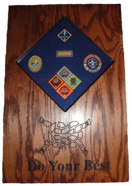 CUB SCOUT PATCHES AND BADGES DISPLAY CASE SHADOW BOX
