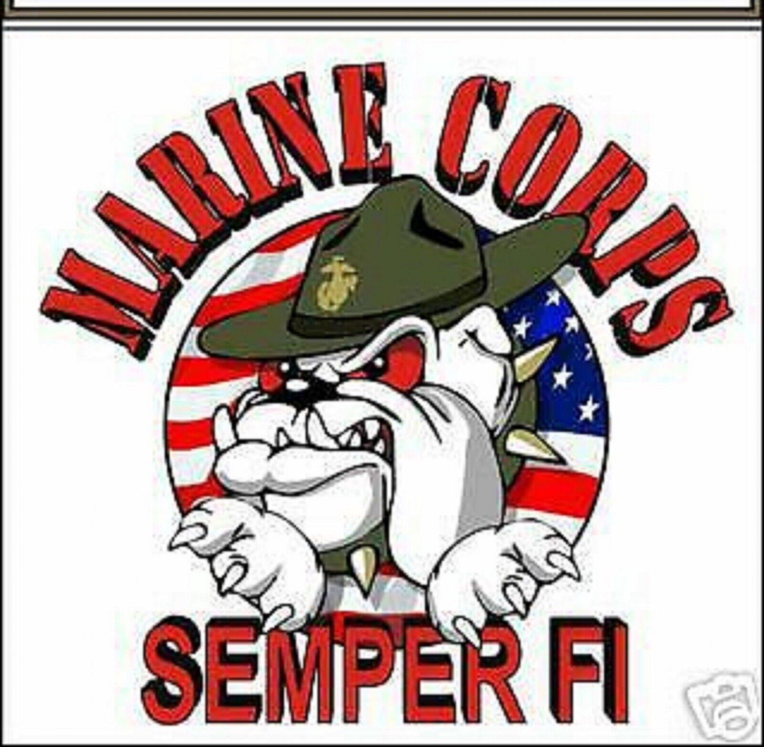 USMC MARINE CORPS SEMPER FI DI BULLDOG DECAL 5.75"