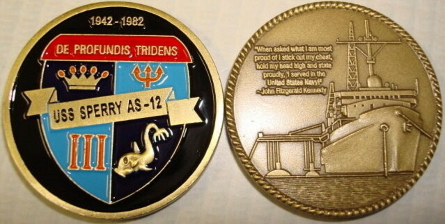 NAVY USS SPERRY AS-12 SUBMARINE CHALLENGE COIN