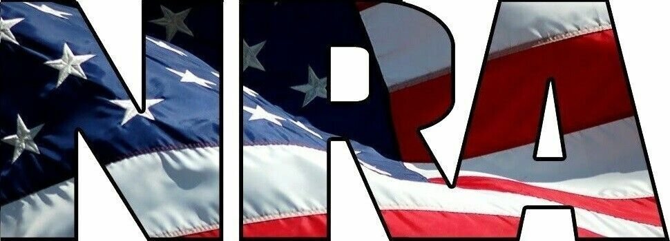 NRA AMERICAN FLAG BUMPER DECAL STICKER USA MADE