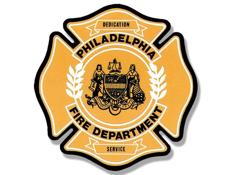 4" philadelphia fire department bumper sticker decal made in usa