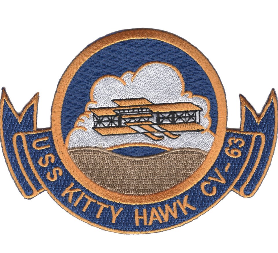 5" NAVY USS CV-63 KITTY HAWK CARRIER EMBROIDERED PATCH