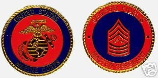 USMC MARINE CORPS MASTER SERGEANT CHALLENGE COIN