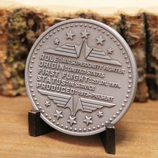 AIR FORCE AIRCRAFT FIGHTING FALCON F-16 3D 2" CHALLENGE COIN