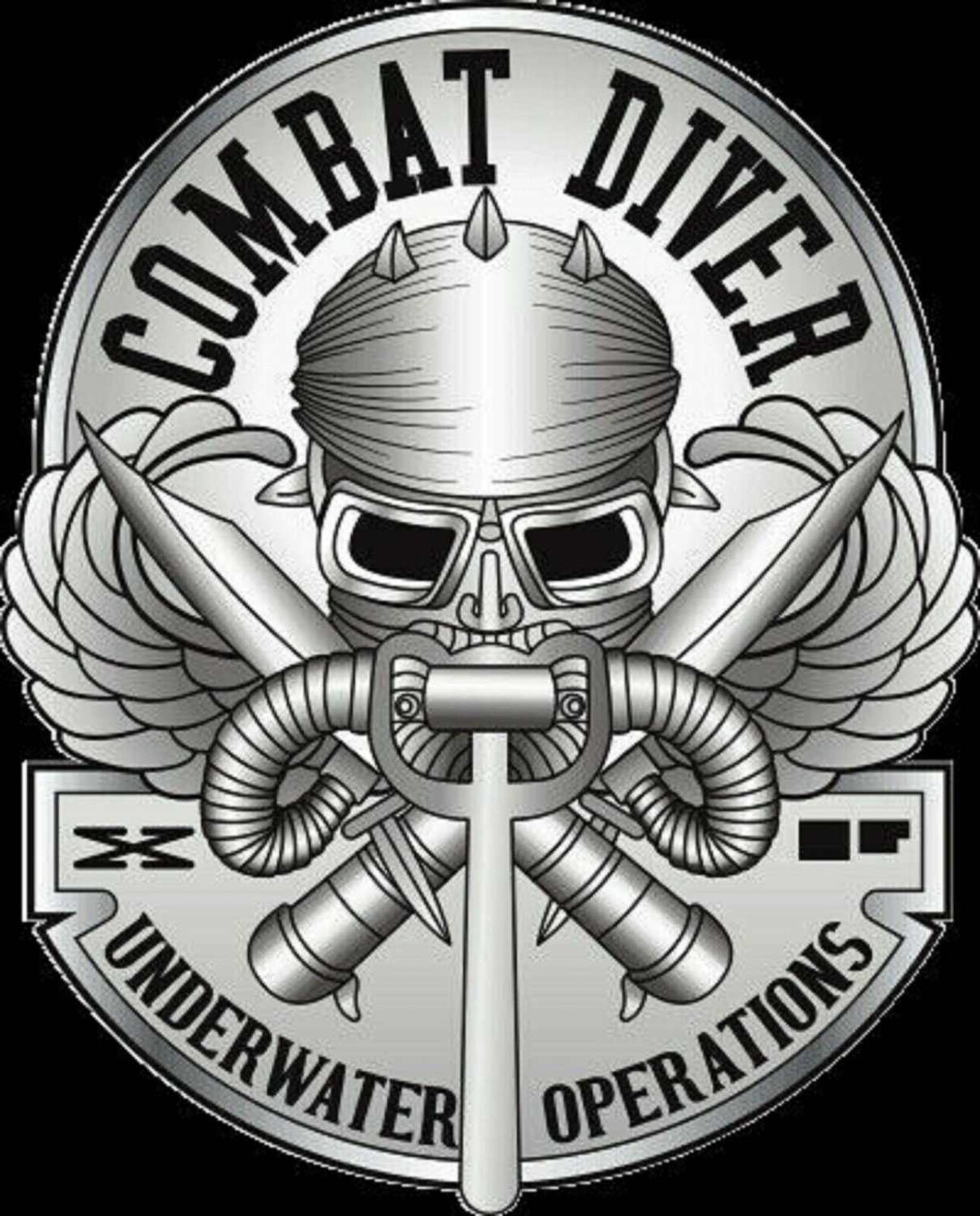4" COMBAT DIVER UNDERWATER OPERATIONS STICKER DECAL MADE IN USA