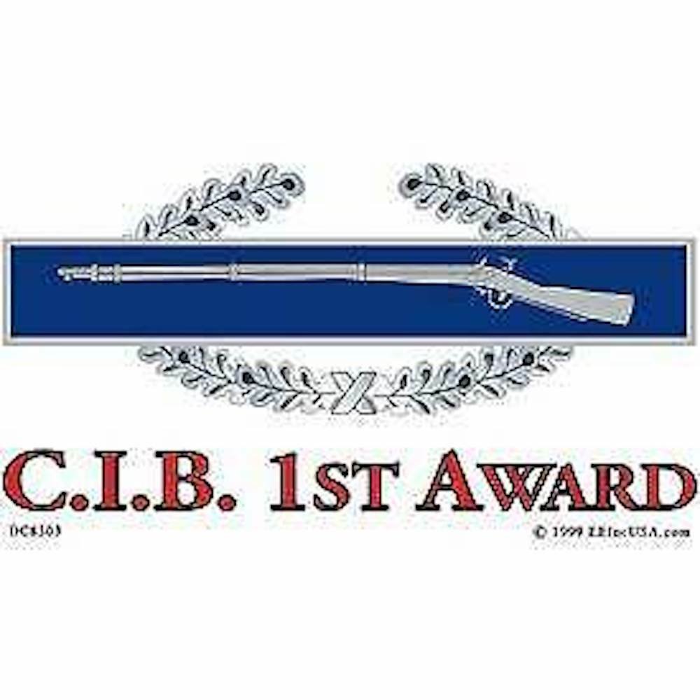 US ARMY COMBAT INFANTRY BADGE 1ST AWARD DECAL STICKER