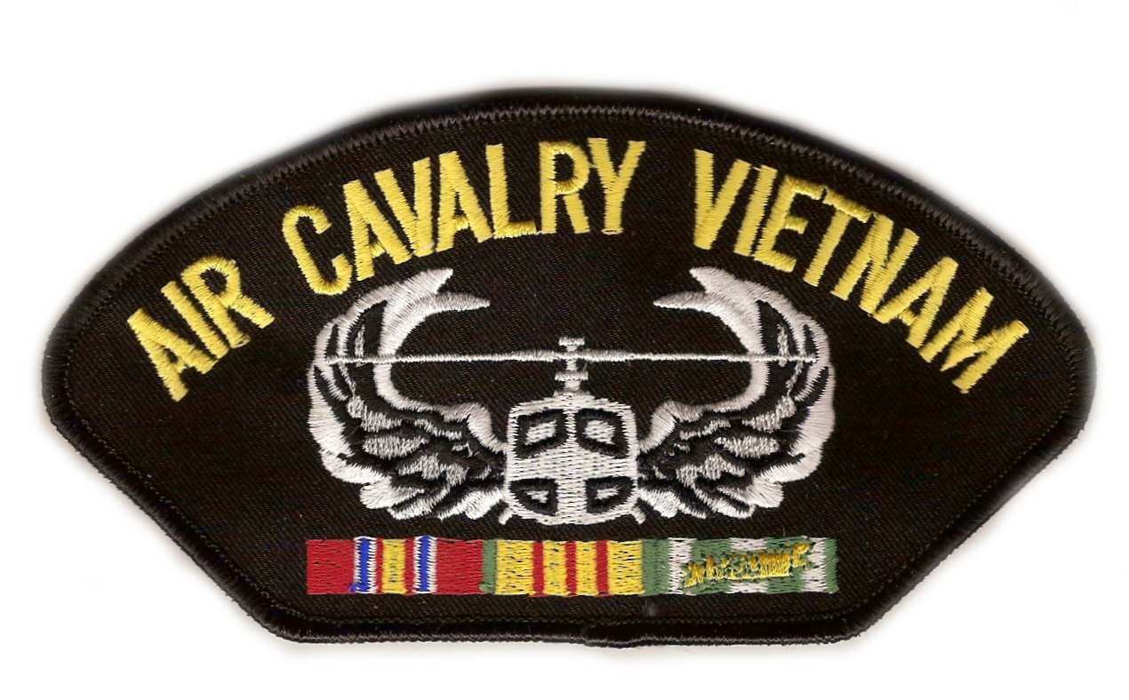 AIR CAVALRY VIETNAM VETERAN EMBROIDERED 6" MILITARY SERVICE RIBBON PATCH