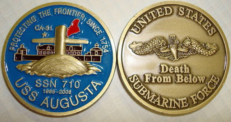 USS AUGUSTA SSN-710 NAVY SUBMARINE FORCE CHALLENGE COIN