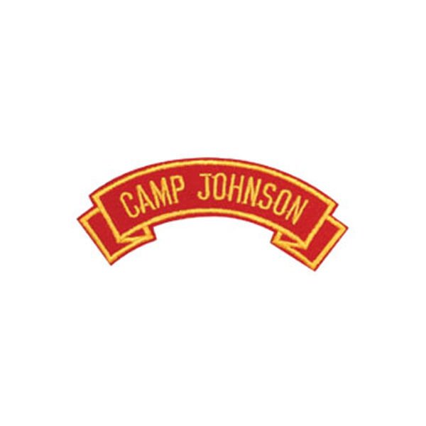MARINE CORPS CAMP JOHNSON MILITARY EMBROIDERED USMC RED SHOULDER ROCKER ...