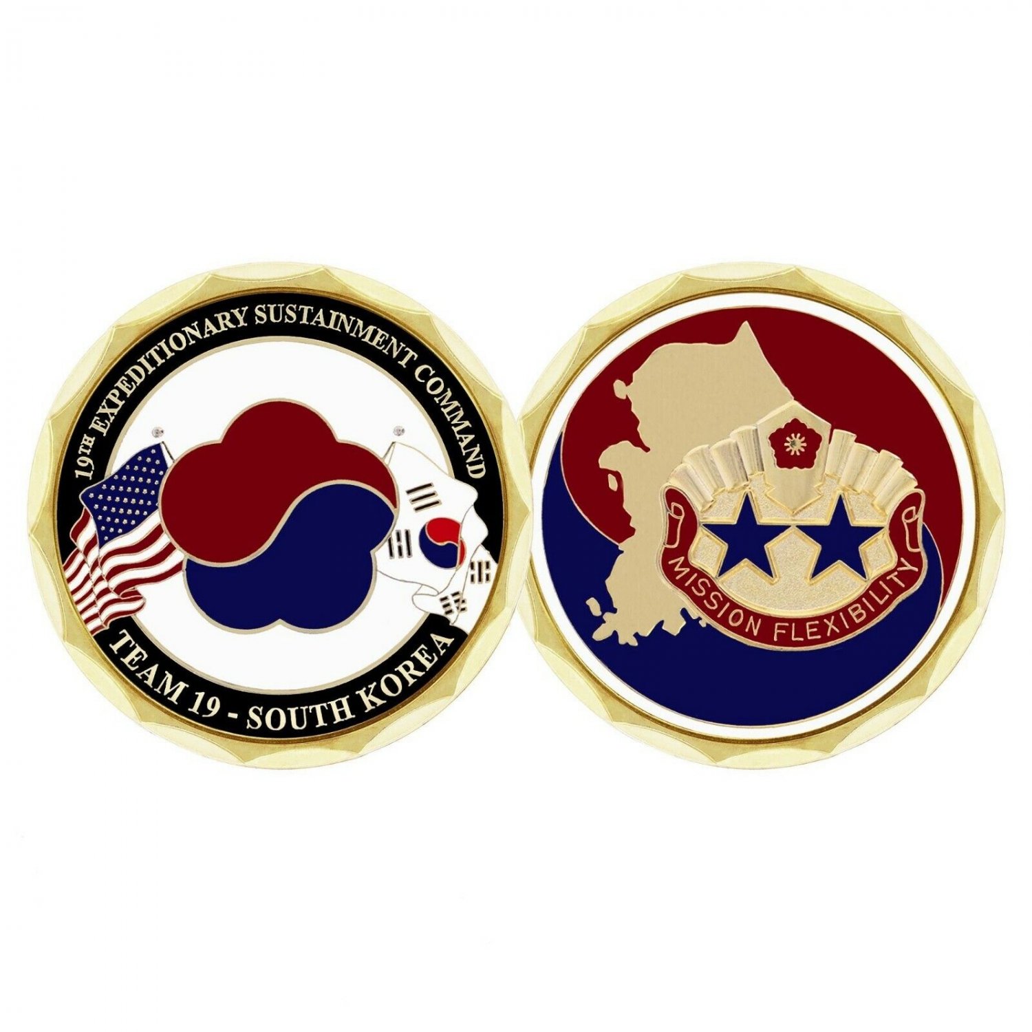 ARMY 19TH EXPEDITIONARY SUSTAINMENT COMMAND 1.75" CHALLENGE COIN