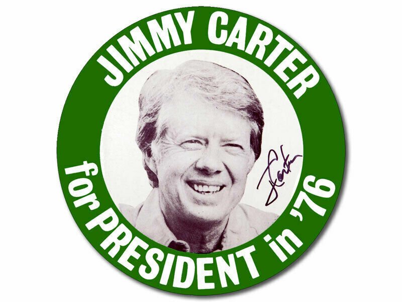 4" JIMMY CARTER FOR PRESIDENT IN '76 1976 CAR BUMPER STICKER DECAL ...