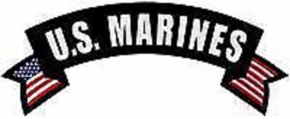 11" MARINE CORPS ROCKER EMBROIDERED MILITARY JACKET PATCH