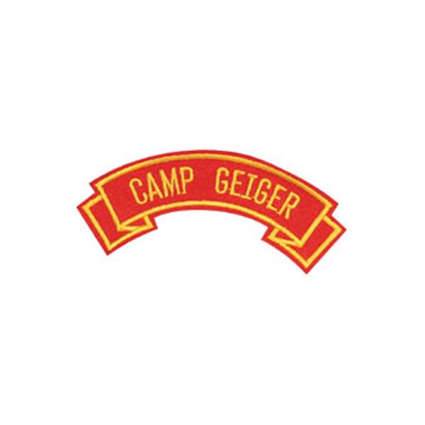 MARINE CORPS CAMP GEIGER MILITARY EMBROIDERED USMC RED SHOULDER ROCKER ...