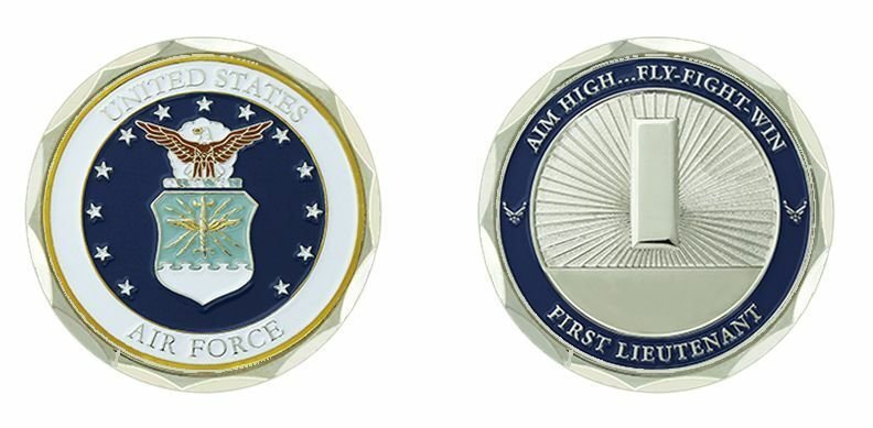 USAF AIR FORCE FIRST 1ST LIEUTENANT 1.75" CHALLENGE COIN