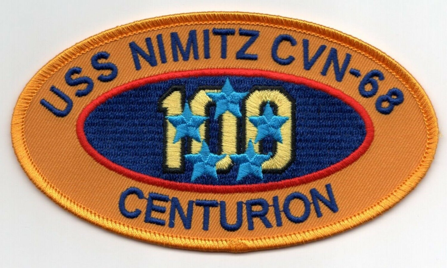 5" Navy CVN-68 100 Centurion USS Nimitz Oval Military Embroidered Patch