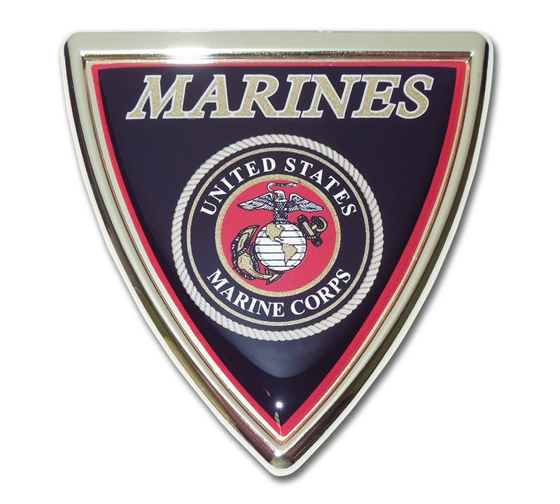 marines marine corps usmc shield military logo chrome auto car emblem ...