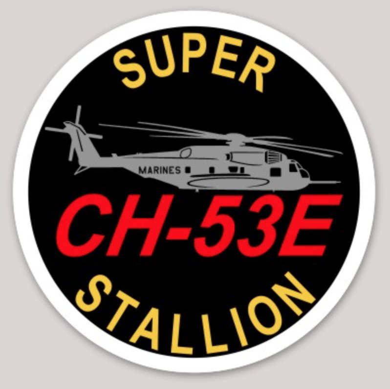 MARINE CORPS CH-53E SUPER STALLION AIR WING VINYL DIE CUT DECAL STICKER