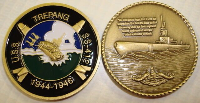 NAVY USS TREPANG SS-412 SUBMARINE CHALLENGE COIN