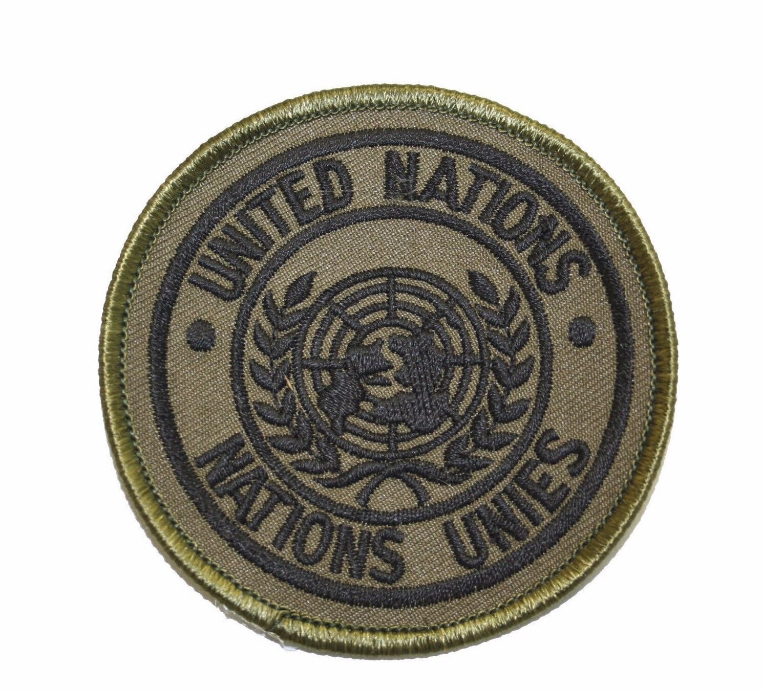 UNITED NATIONS OD OLIVE DRAB EMBROIDERED PATCH