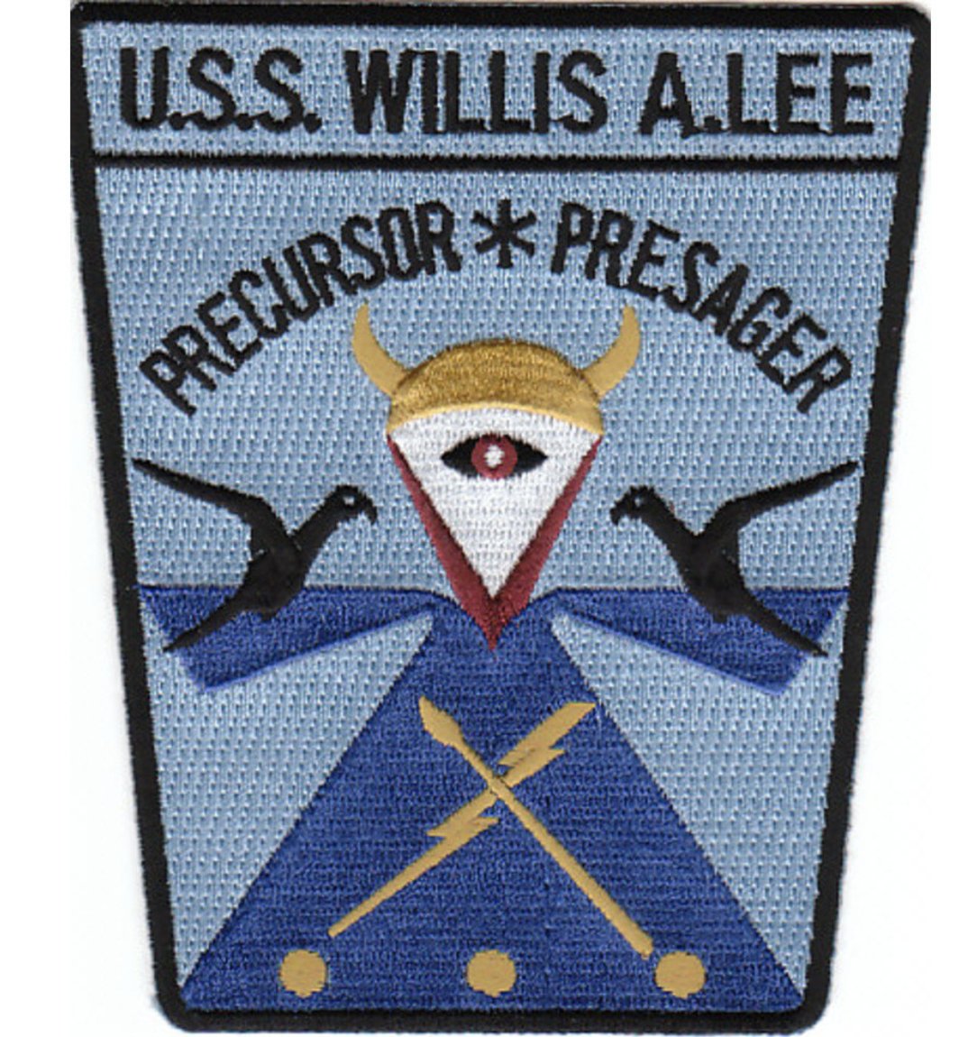 4.875" NAVY USS WILLIS A LEE DL-4 EMBROIDERED PATCH
