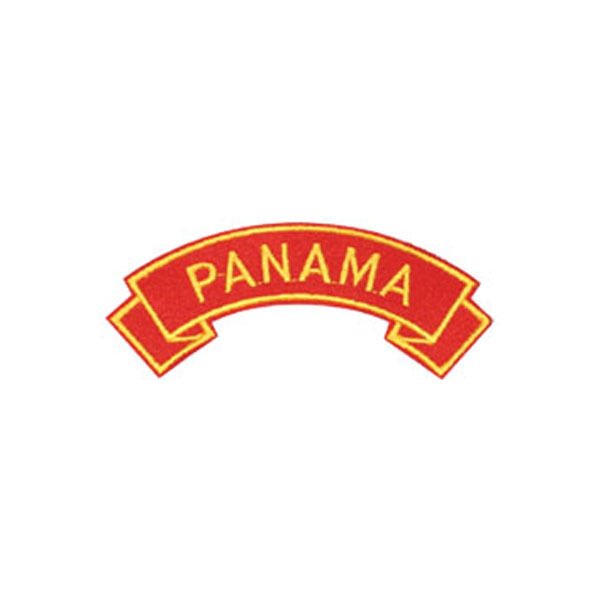 MARINE CORPS PANAMA MILITARY EMBROIDERED USMC RED SHOULDER ROCKER PATCH