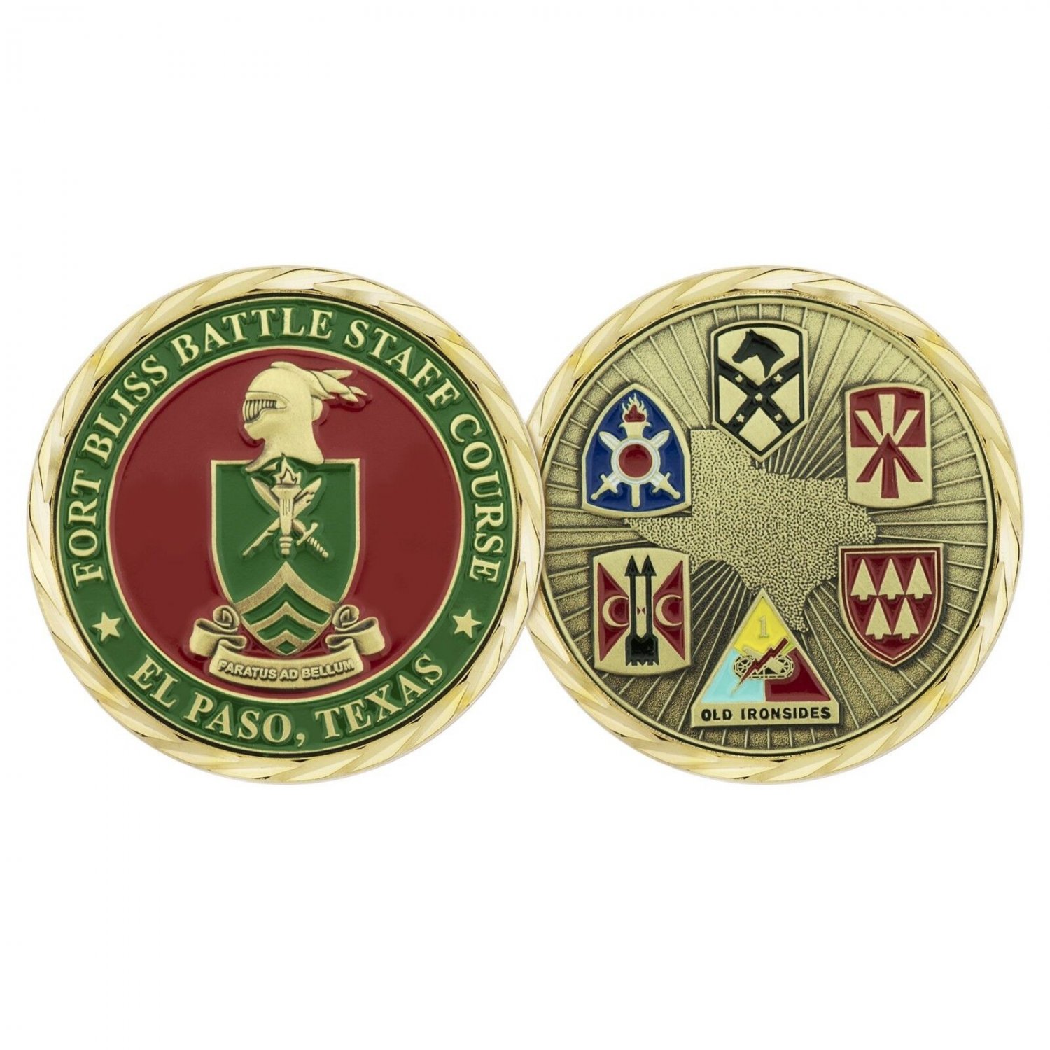 ARMY FORT BLISS BATTLE STAFF COURSE 1.75" CHALLENGE COIN