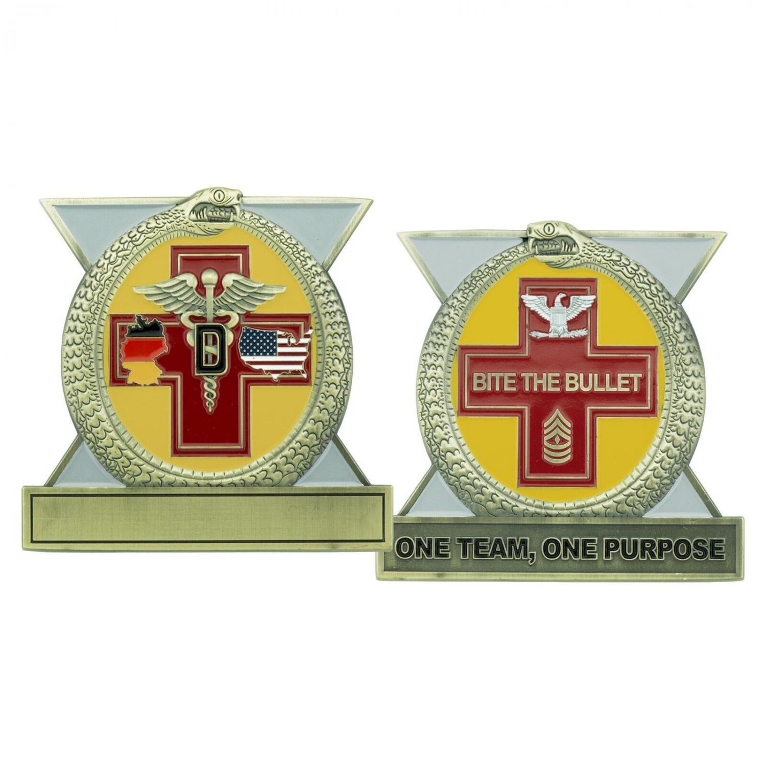 ARMY DHA BAVARIA UNIT BITE THE BULLET ONE TEAM ONE PURPOSE 3" CHALLENGE ...