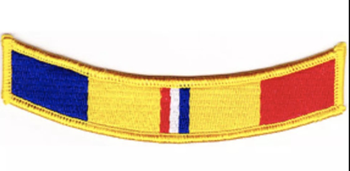 4.5" COMBAT ACTION RIBBON EMBROIDERED PATCH