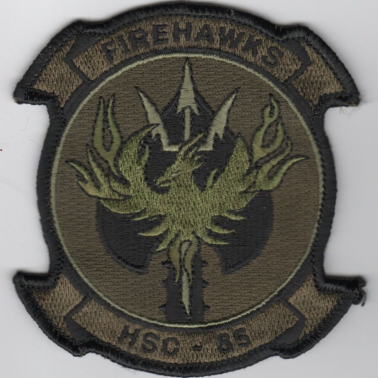 4" MARINE CORPS HSC-85 FIREHAWKS SQUADRON SUBDUED GREEN EMBROIDERED ...