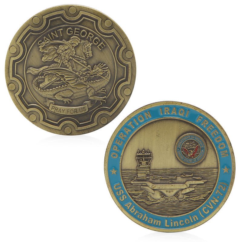 USS ABRAHAM LINCOLN CVN-72 OPERATION IRAQI FREEDOM CHALLENGE COIN