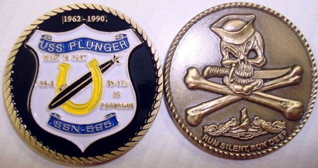 USS PLUNGER SSN-595 NAVY SUBMARINE CHALLENGE COIN