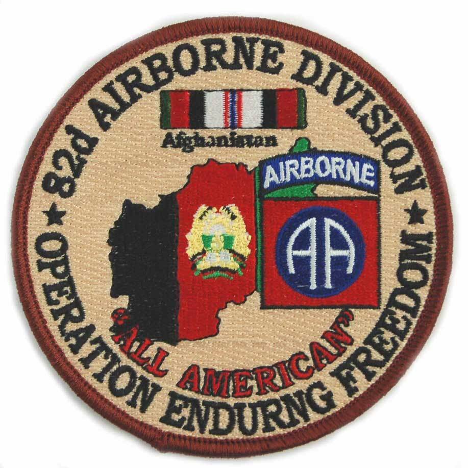 ARMY 82ND AIRBORNE OEF OPERATION ENDURING FREEDOM RIBBON 4" EMBROIDERED ...