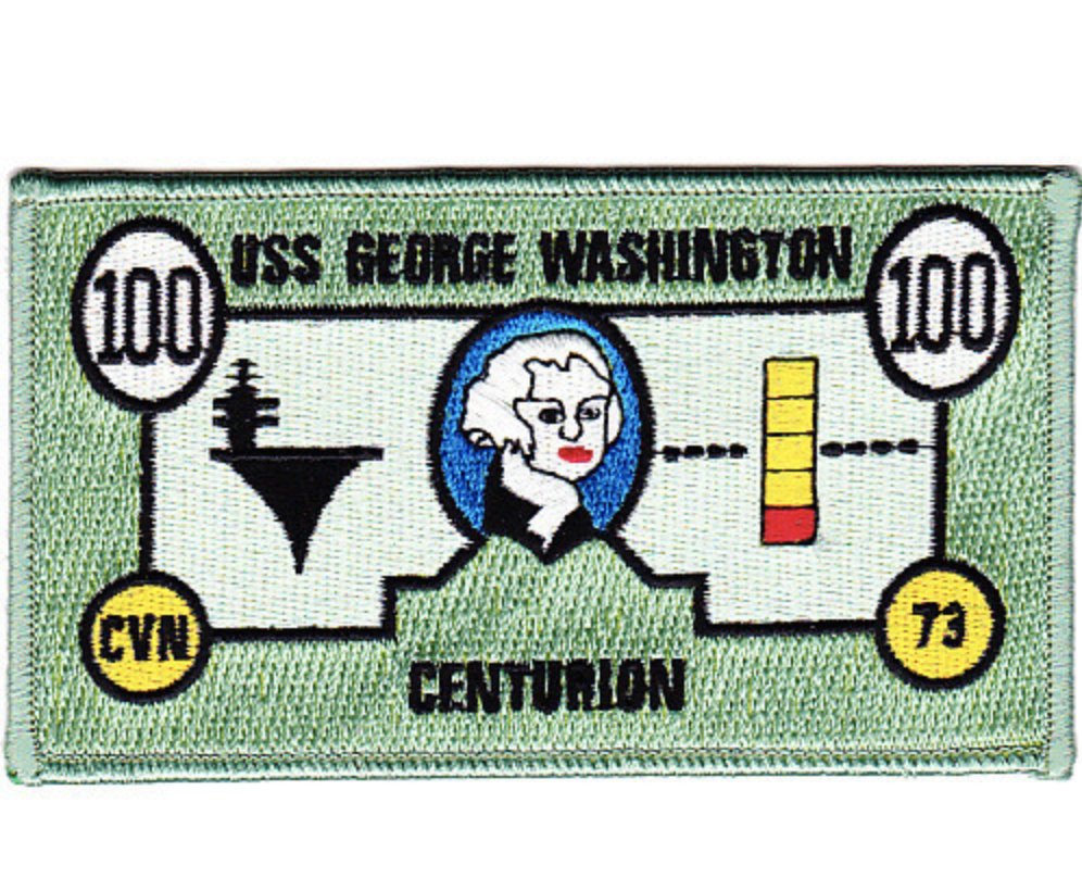 5" NAVY USS GEORGE WASHINGTON CVN-73 CENTURIAN EMBROIDERED PATCH
