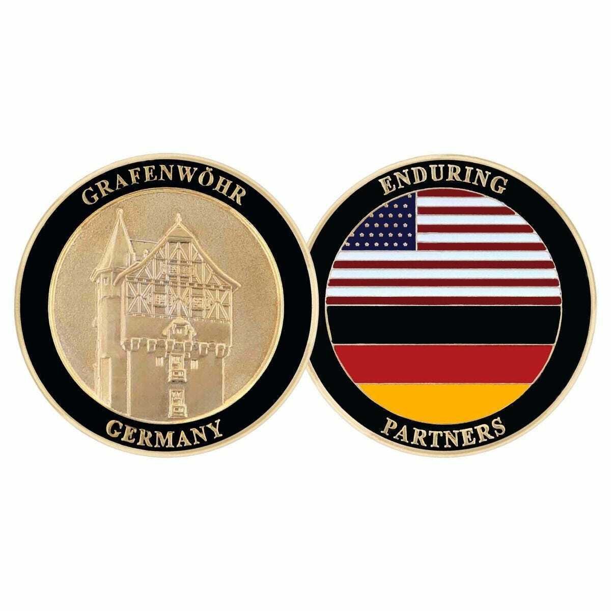ARMY GRAFENWOEHR GERMANY ENDURING PARTNERS 1.75" CHALLENGE COIN