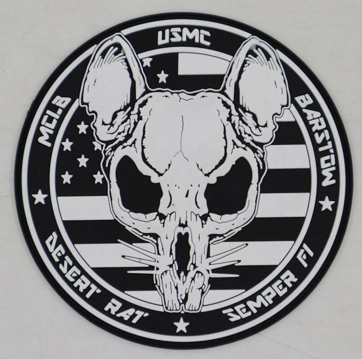 4" BASE MCLB BARSTOW USMC DESERT RAT SEMPER FI MILITARY HOOK & LOOP PVC ...