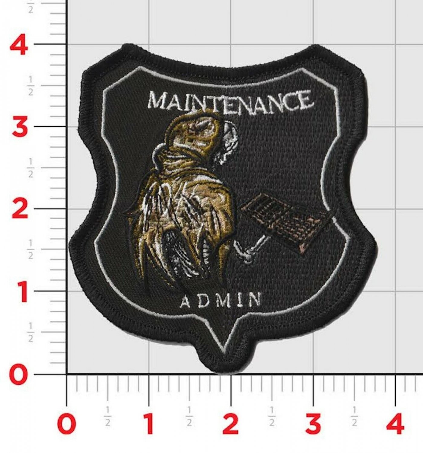 4" USMC Marine Corps Air Wing Maintenance Admin Shield Embroidered Patch