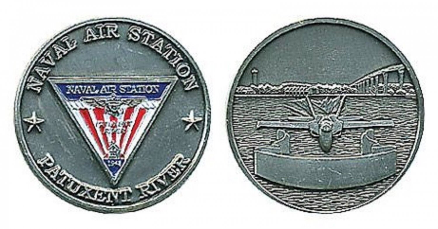 NAVY NAVAL AIR STATION PATUXENT RIVER MILITARY BASE CHALLENGE COIN